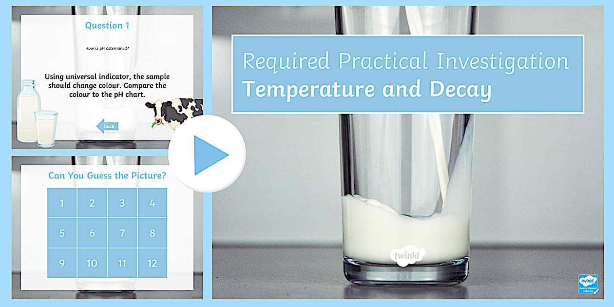 Required Practical Investigation Temperature and Decay Quiz PowerPoint