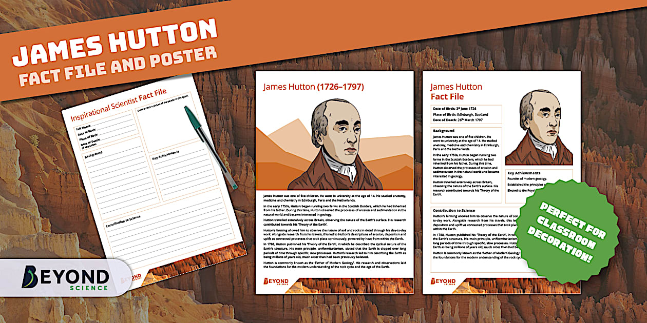 James Hutton Fact File and Poster | Beyond Science