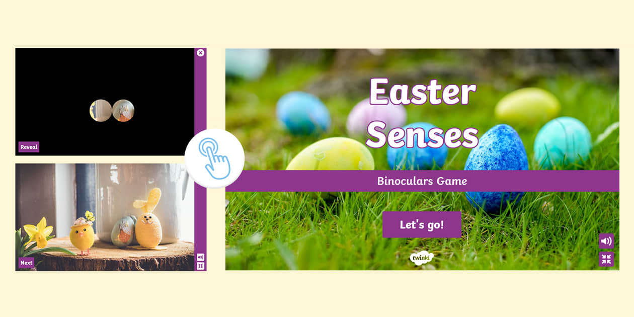 Easter Senses Interactive Binoculars Game (teacher made)