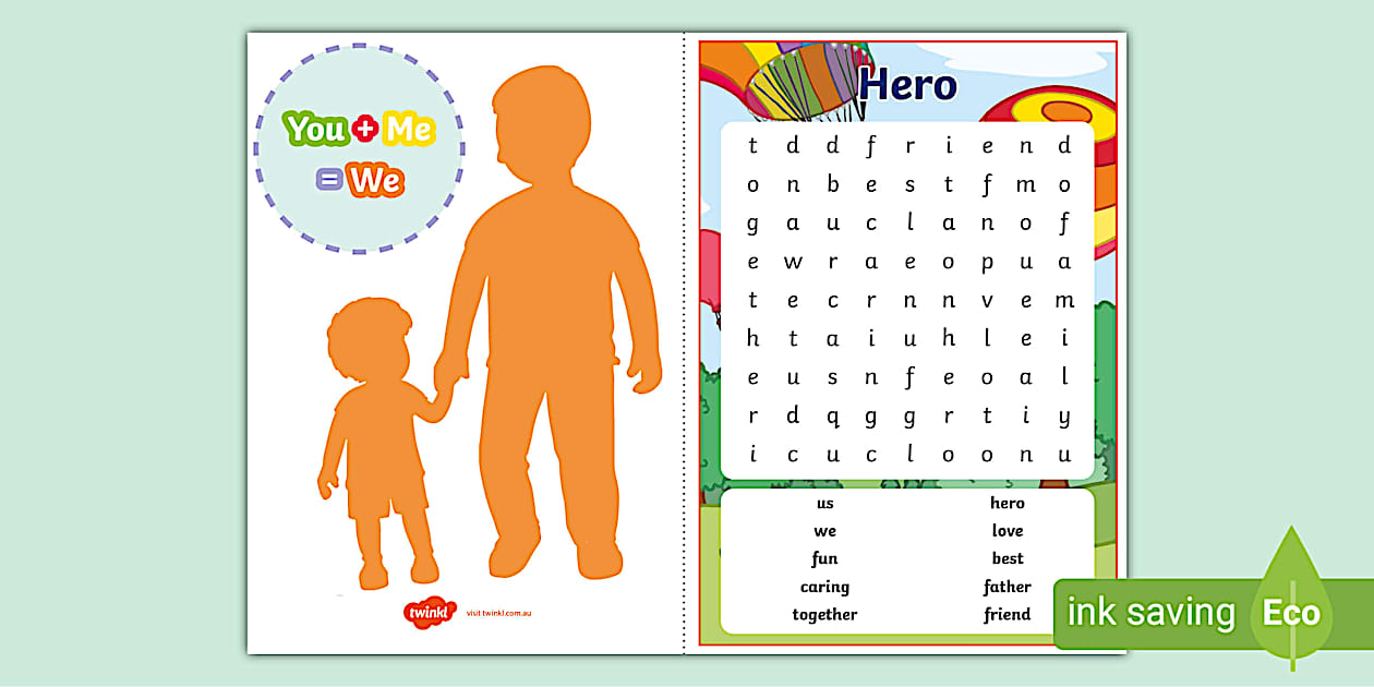 Father's Day Wordsearch Card