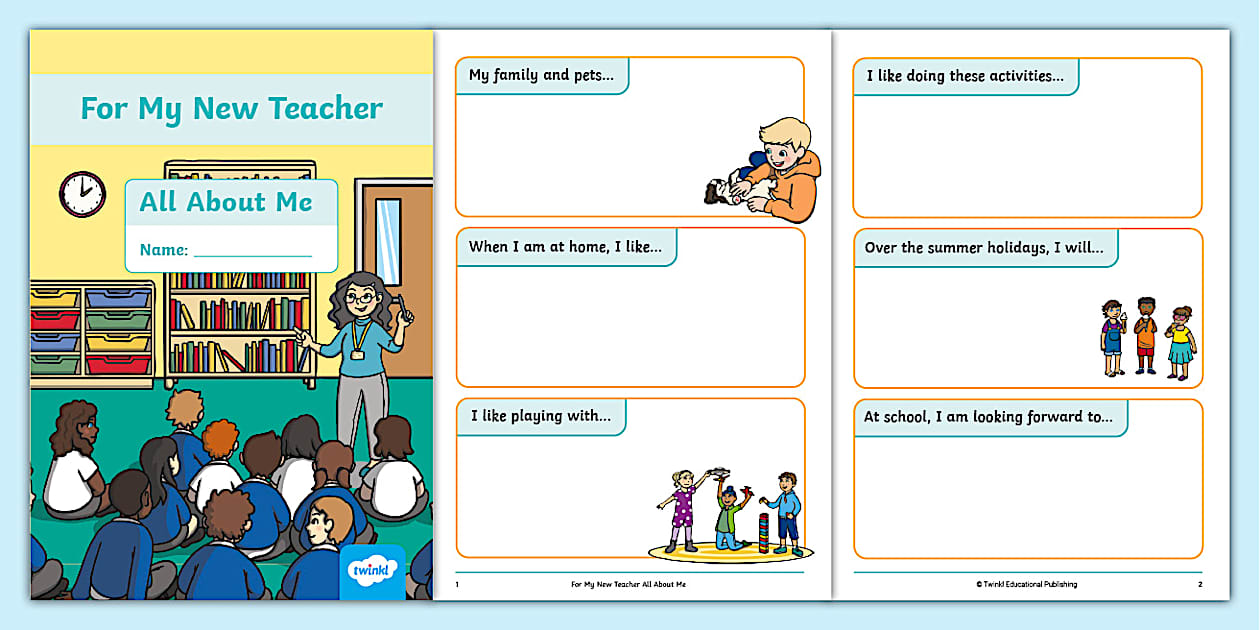 Editable EYFS For My New Teacher Transition Booklet - Twinkl