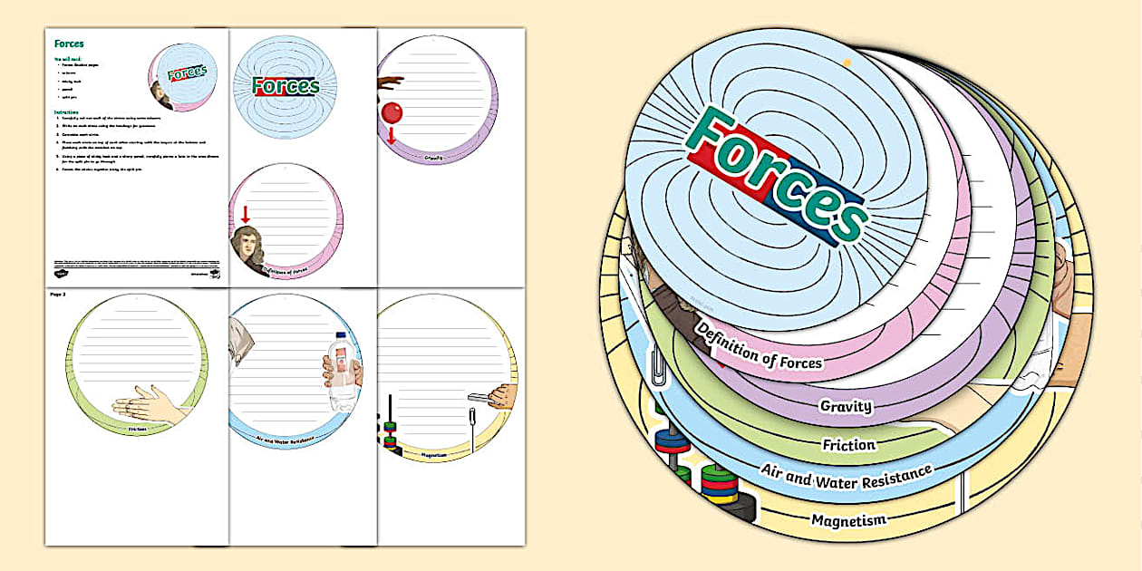 Forces Circles Booklet - Twinkl Booklets (teacher made)