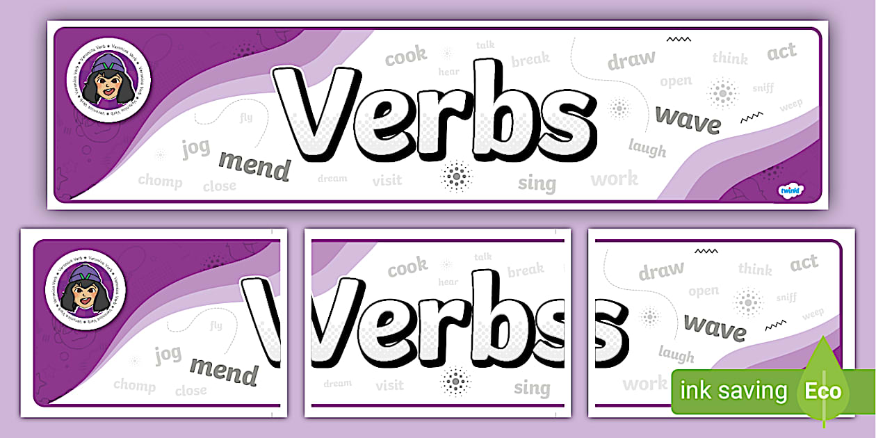 👉 Verbs Display Banner (teacher made) - Twinkl
