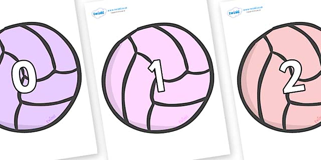 Numbers 0-31 on Balls (teacher made) - Twinkl