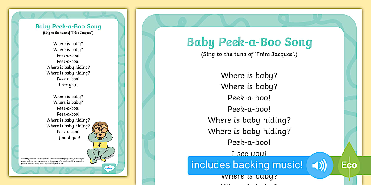 Baby Peek-a-Boo Song | Twinkl (teacher made) - Twinkl