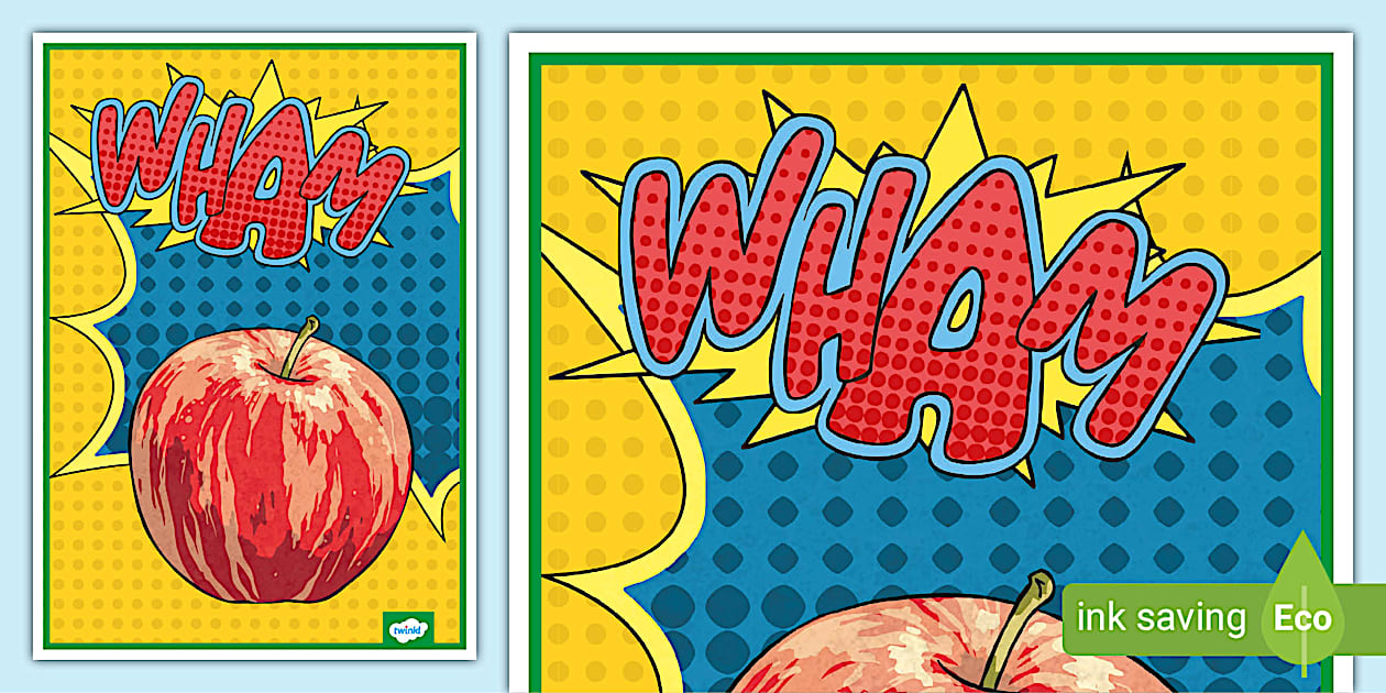 Apple Pop Art Display Poster