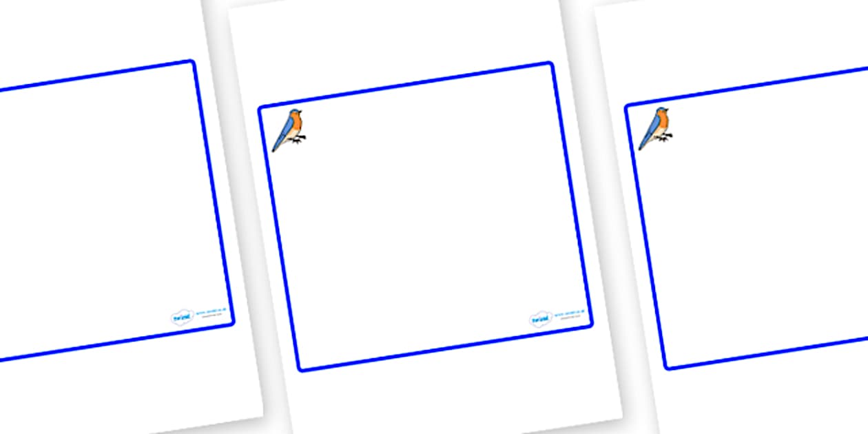 Bluebird Themed Editable Classroom Area Display Sign
