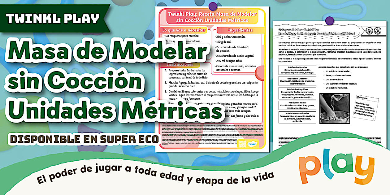 Receta | Twinkl Play | Masa Modelar sin Cocción
