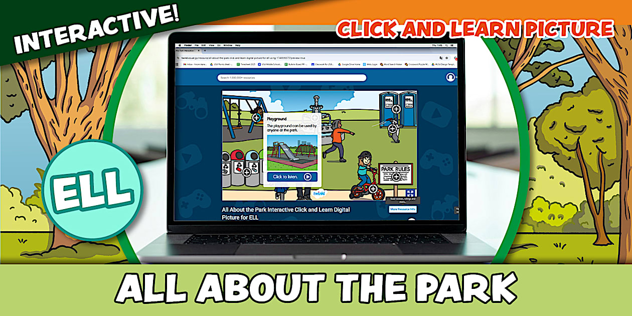 All About the Park Click and Learn Digital Picture for ELL