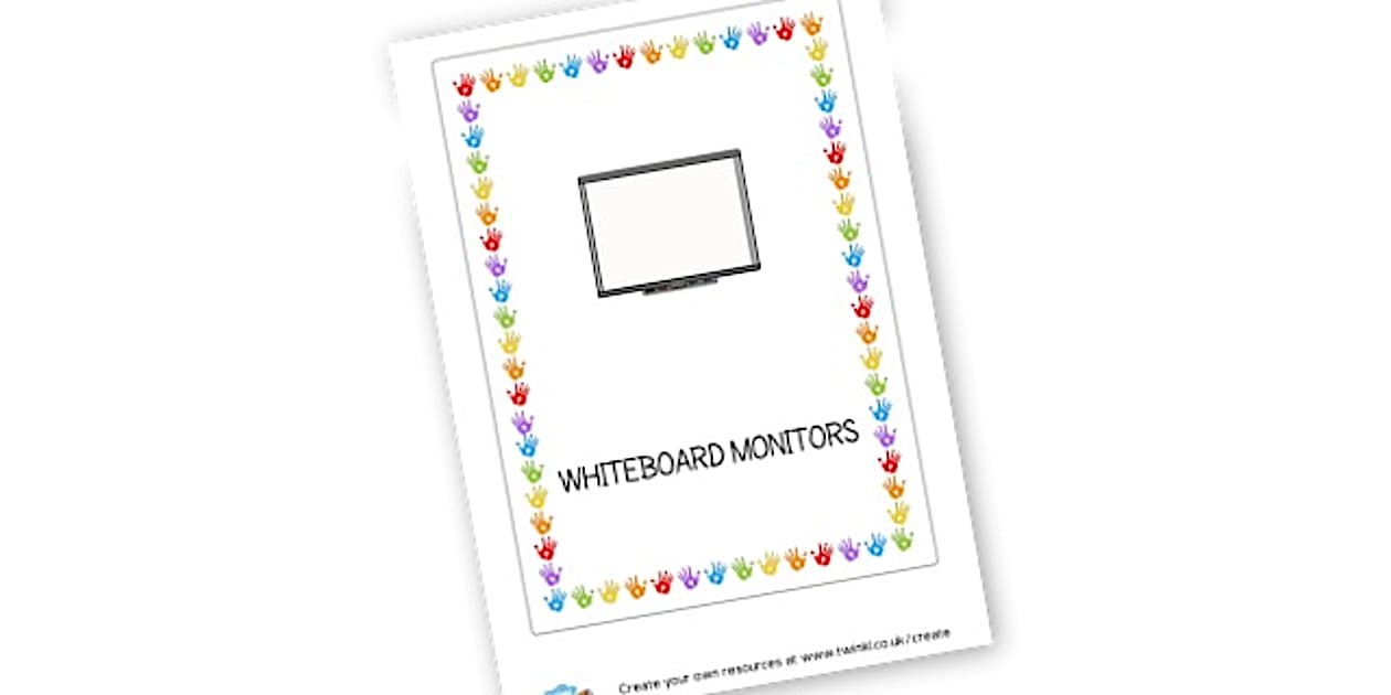 whiteboard monitors label (teacher made) - Twinkl