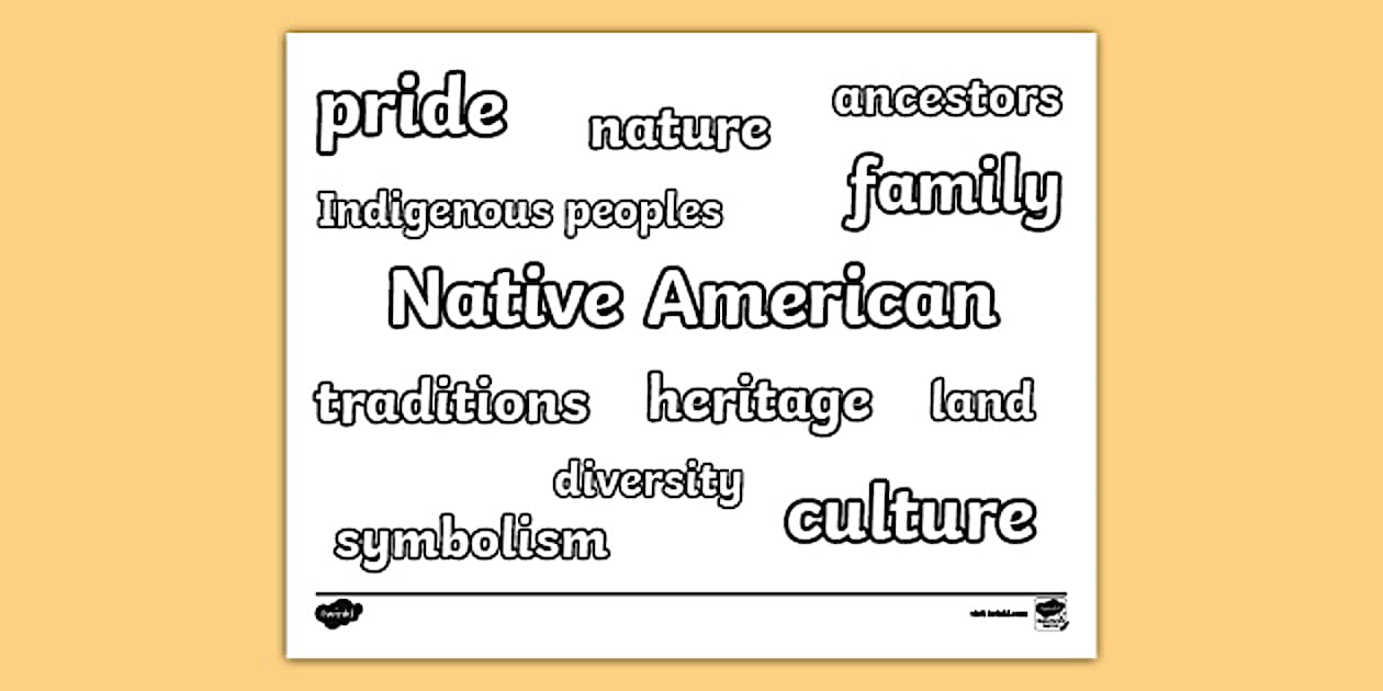 Native American Vocabulary | Native Heritage Day | Twinkl US
