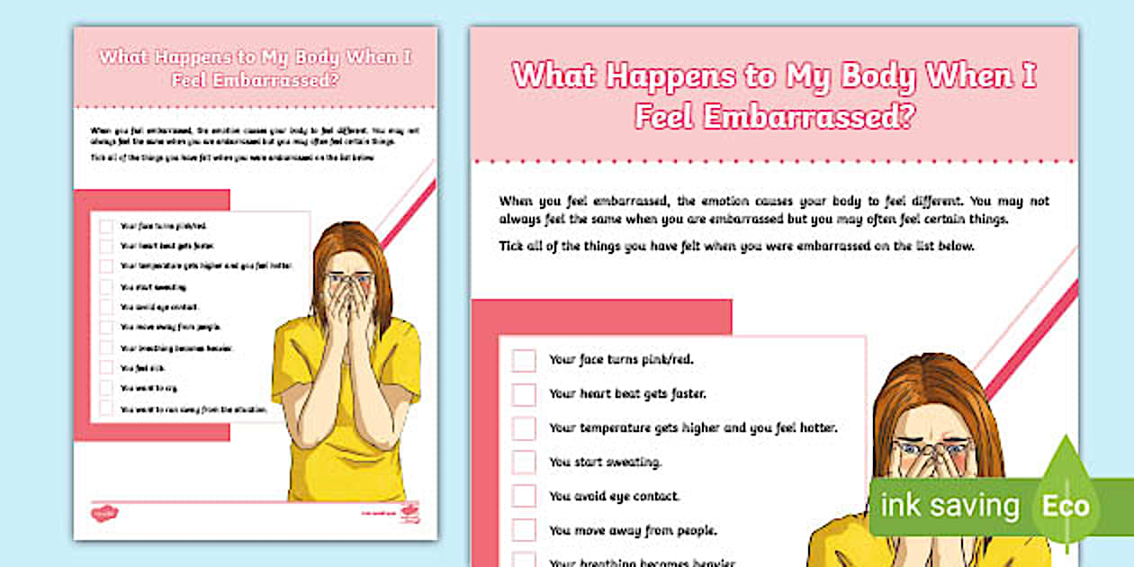 What Happens to My Body When I Feel Embarrassed? - Twinkl