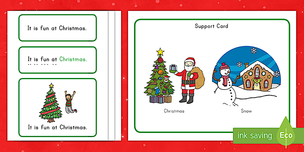 Colorful Christmas Sentences for Kindergarten | Twinkl USA