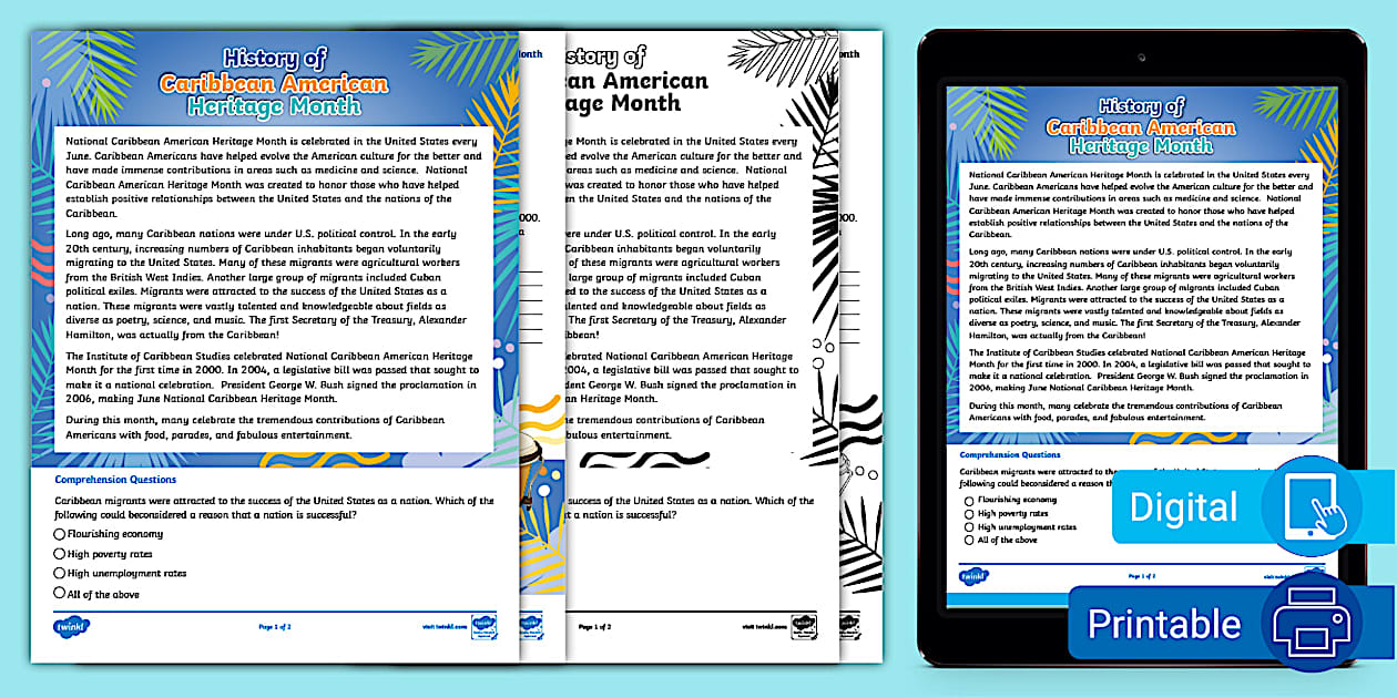 Caribbean American Heritage Month Facts | Twinkl USA