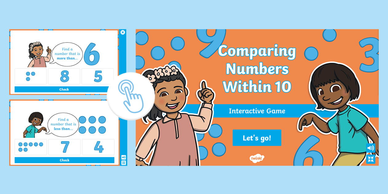 👉 EYFS Comparing Numbers Within 10 Interactive Game