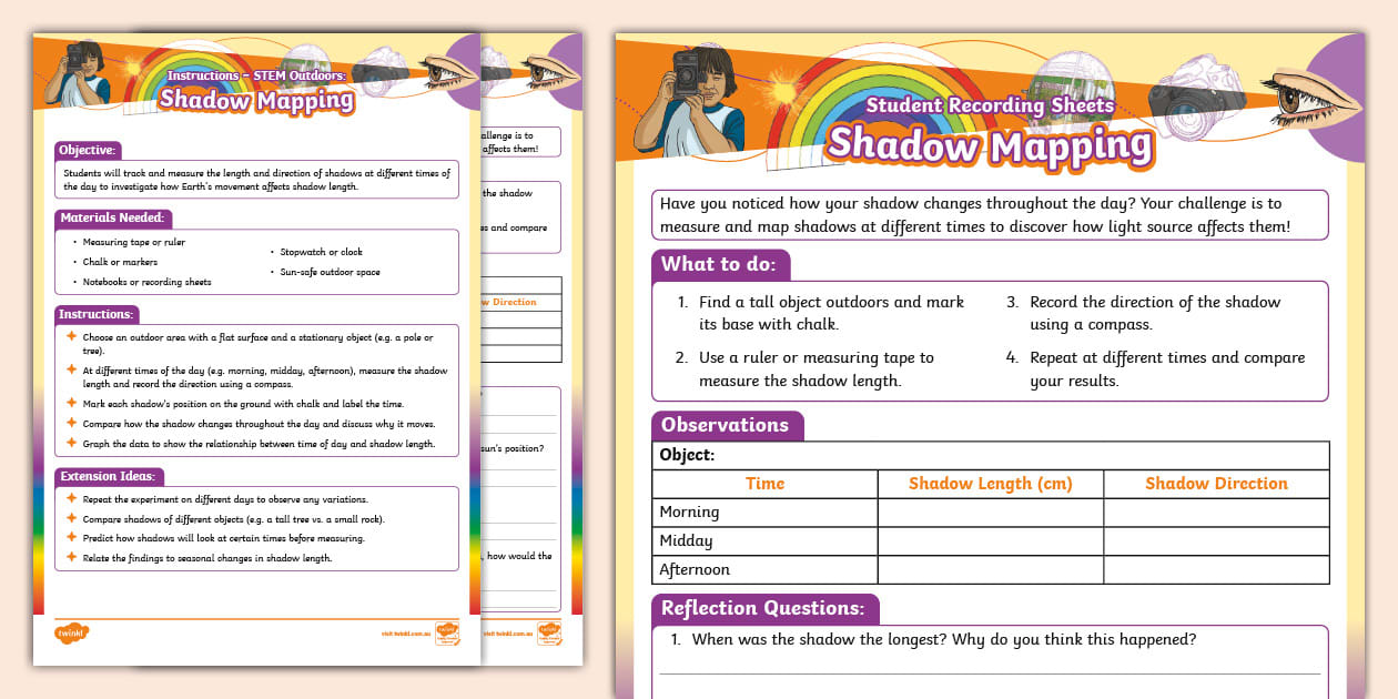 STEM Outdoors: Shadow Mapping (teacher made) - Twinkl