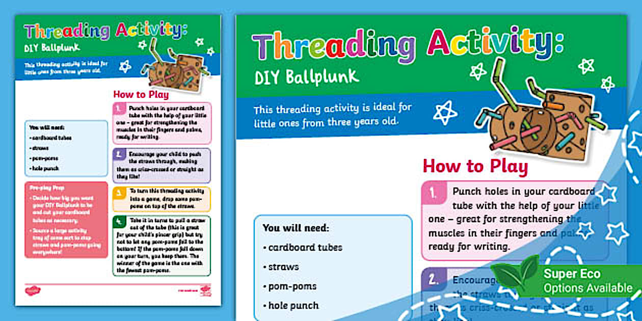 DIY Ballplunk Threading Activity (teacher made) - Twinkl