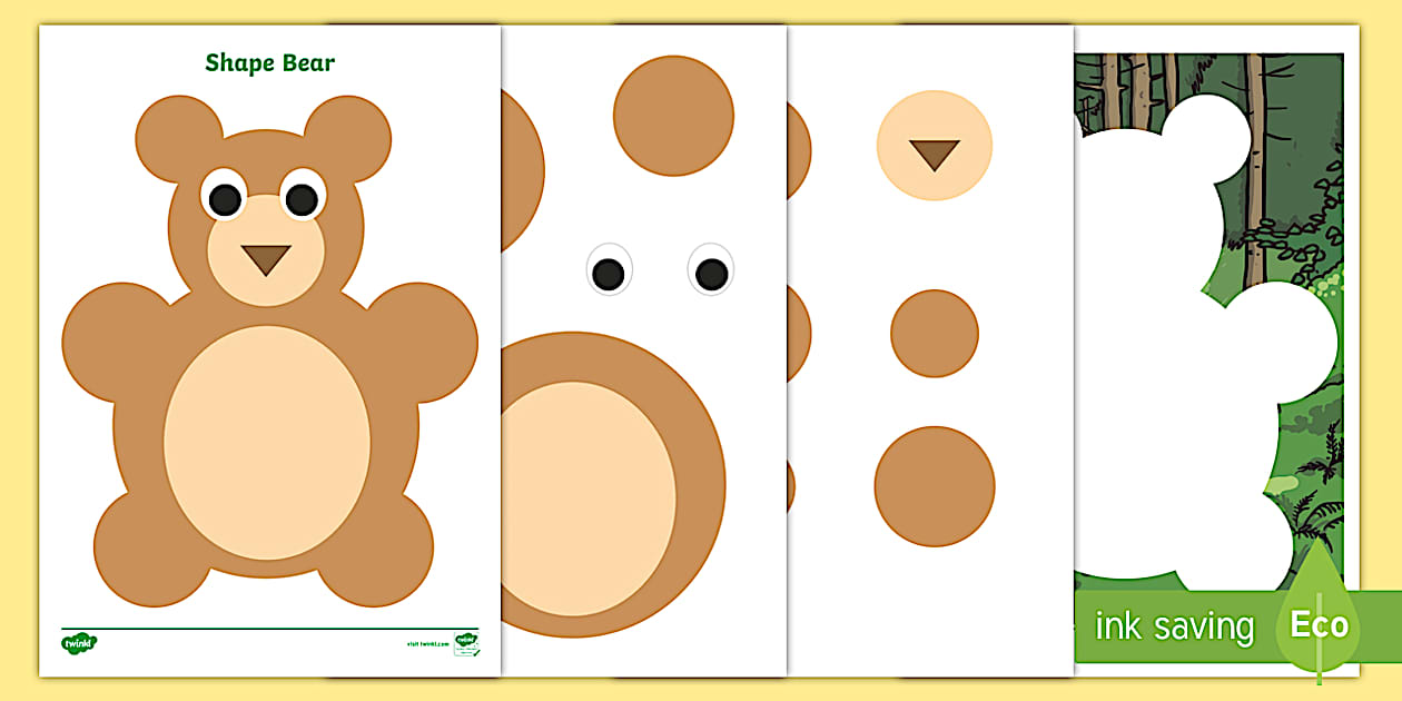 A Bear Cut-Out Template | EYLF | Arts & Crafts | Twinkl