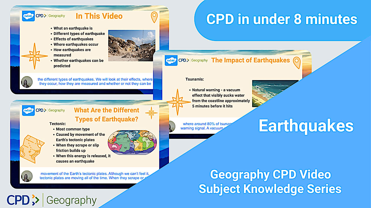 Physical Geography Earthquakes CPD (Teacher-Made) - Twinkl