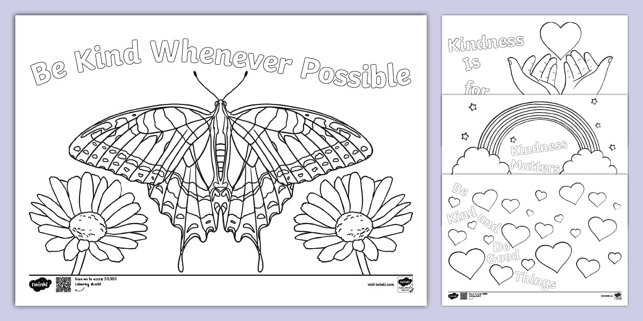 Kindness Colouring Pages - Twinkl - KS1 (teacher made)