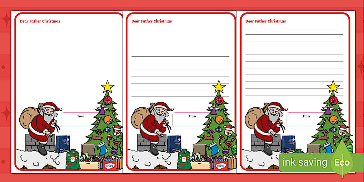 Christmas Letter Template - Writing with Twinkl - Twinkl