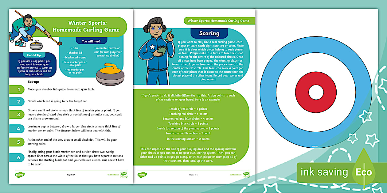 Winter Sports: Homemade Curling Game (Teacher-Made) - Twinkl