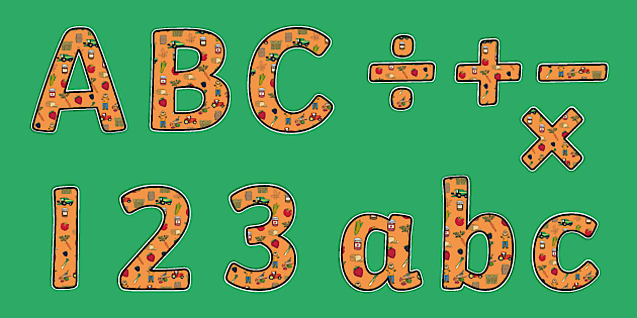 Editable Harvest A4 Themed Display Lettering (teacher made)