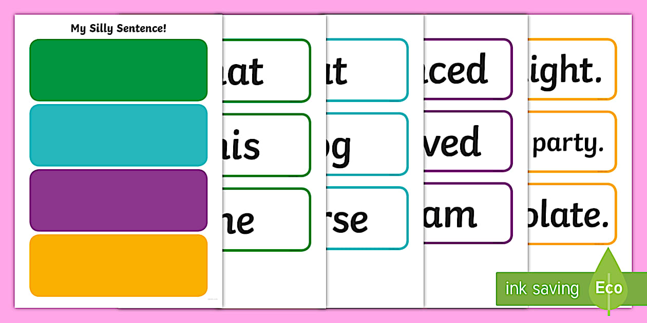 SA Silly Sentence Cards (teacher made) - Twinkl