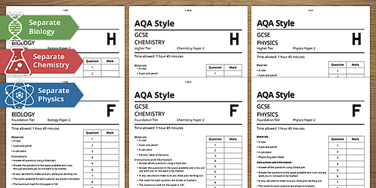 AQA GCSE Separate Science Paper 2 Exam Pack | Beyond