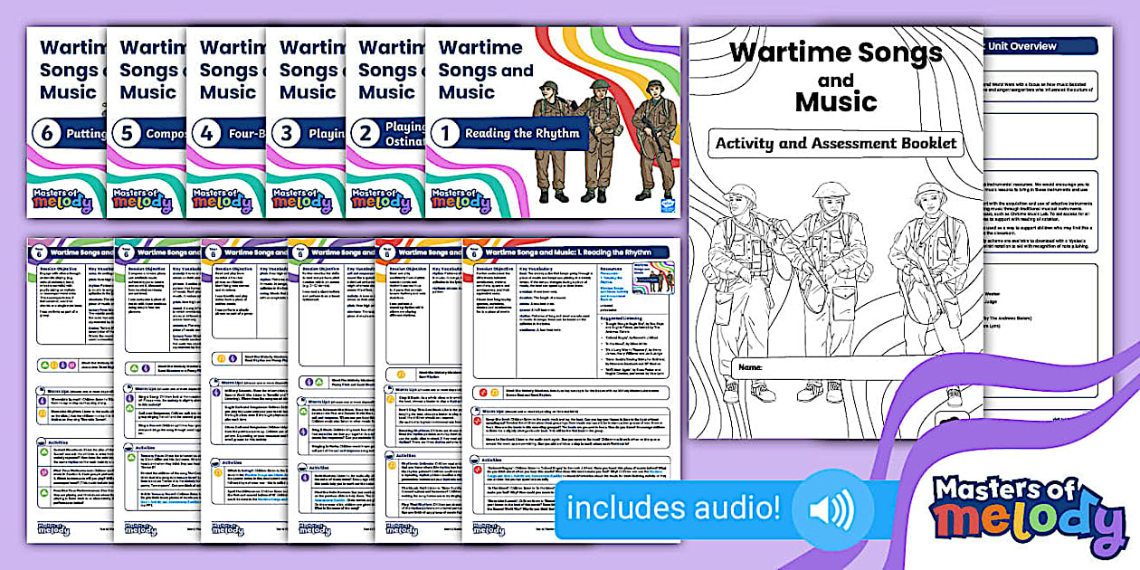 👉 Year 6 Wartime Songs and Music Unit Pack - Twinkl