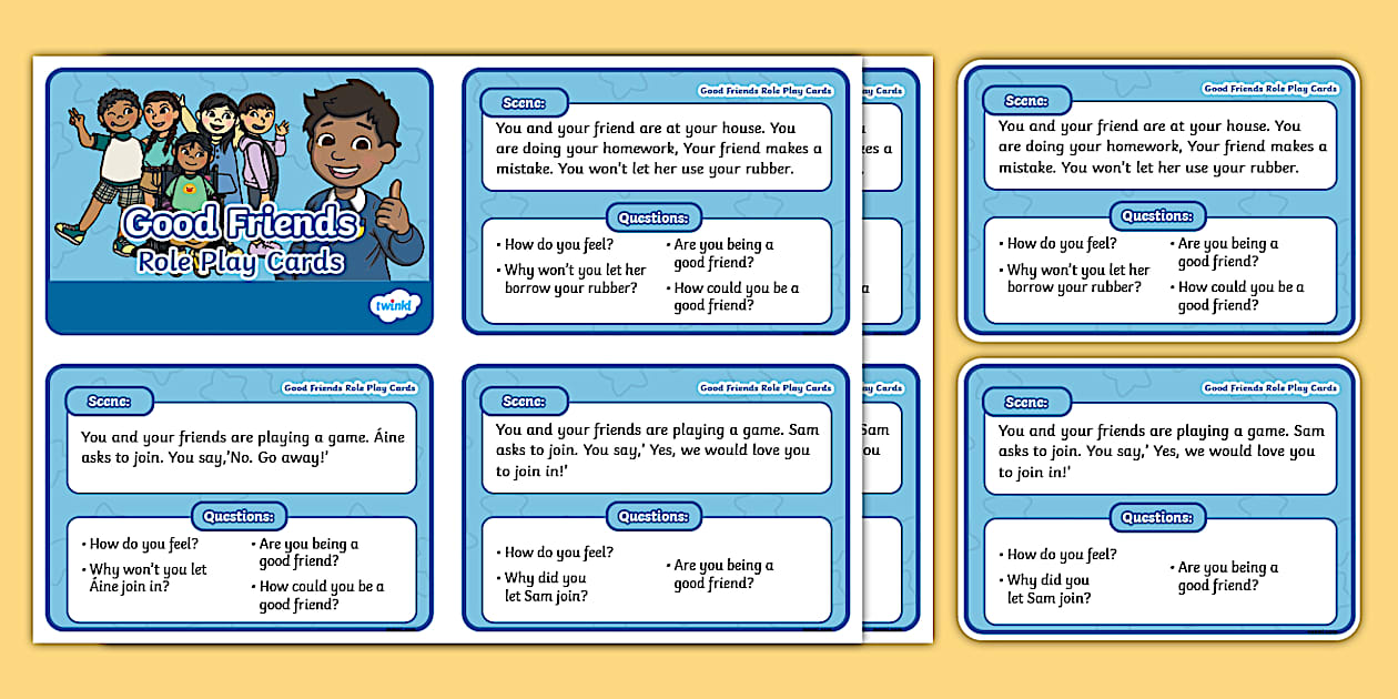 Good Friends Role Play (teacher made) - Twinkl