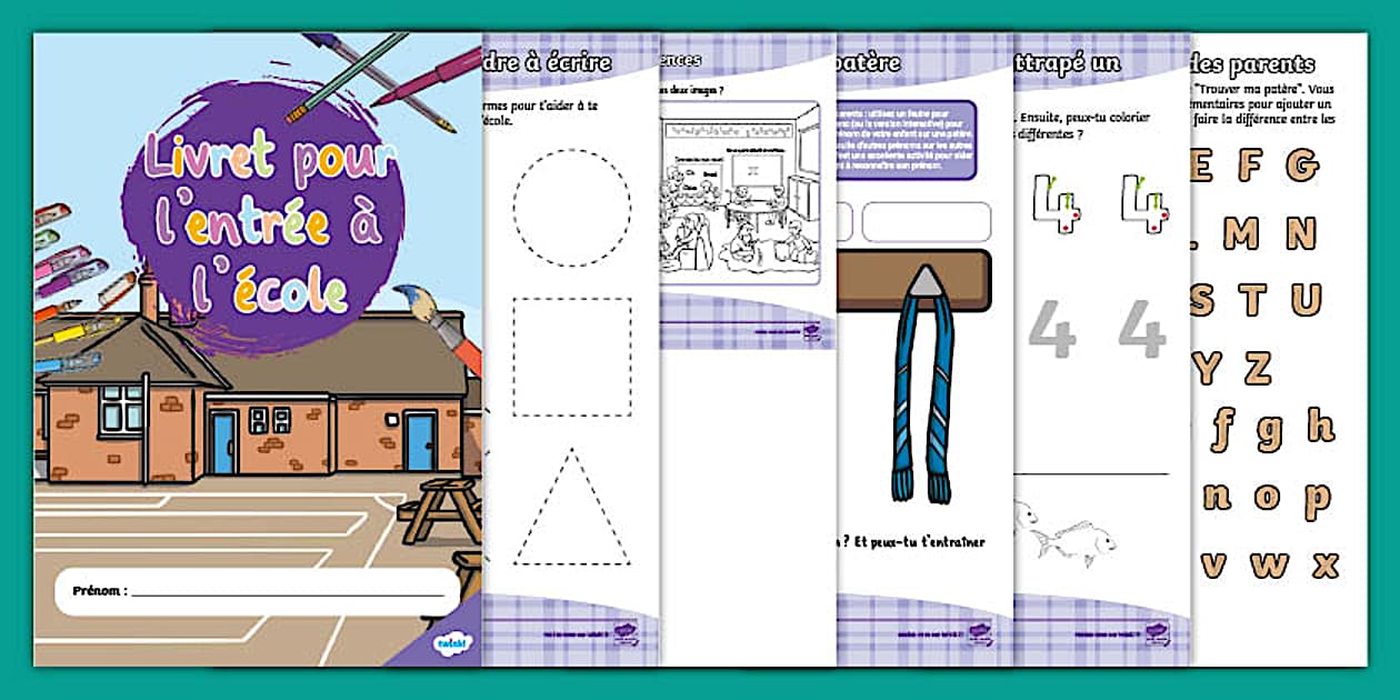Livret pour l'entrée à l'école (teacher made) - Twinkl