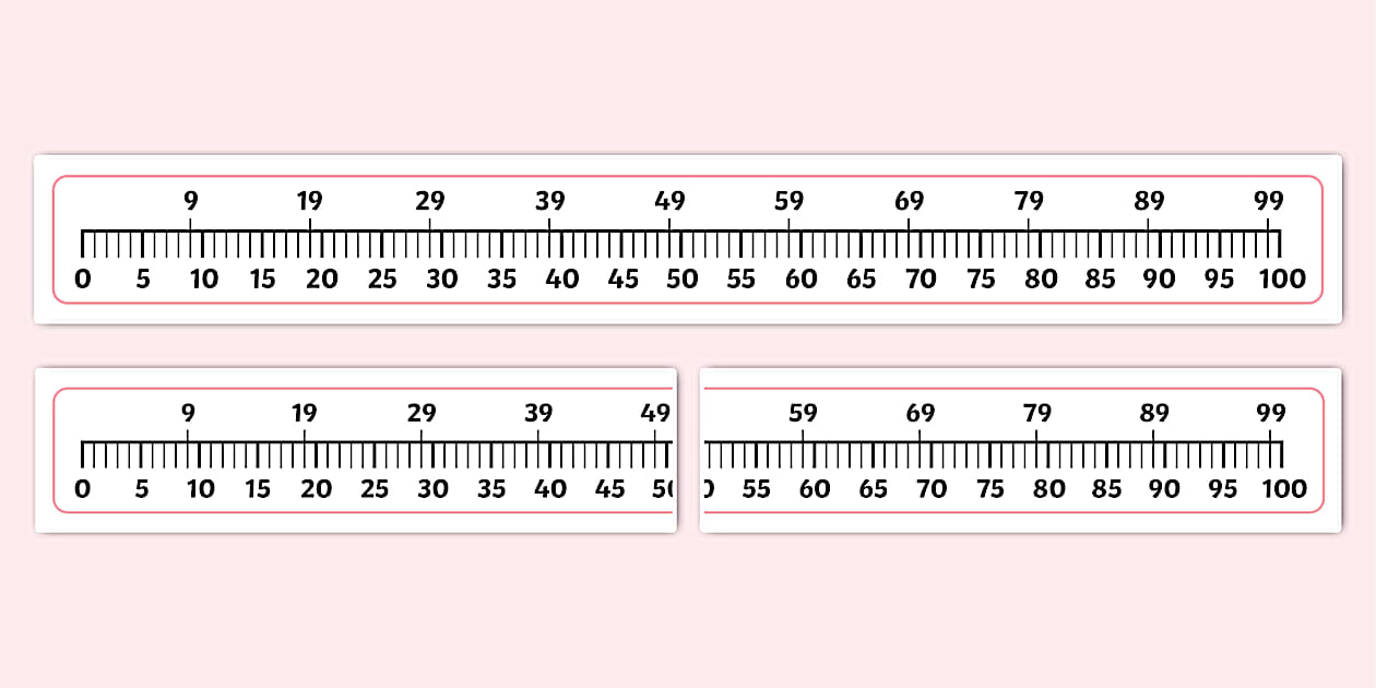 👉 0-100 Number Line to Support Backwards Counting