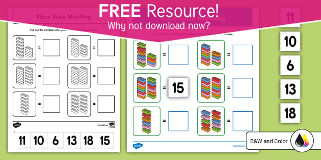 FREE Tens and Ones Cut and Paste Activity (teacher made)