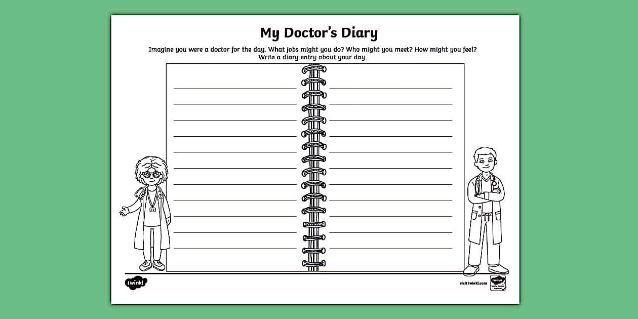 Doctor's Diary Writing Frame (Teacher-Made) - Twinkl