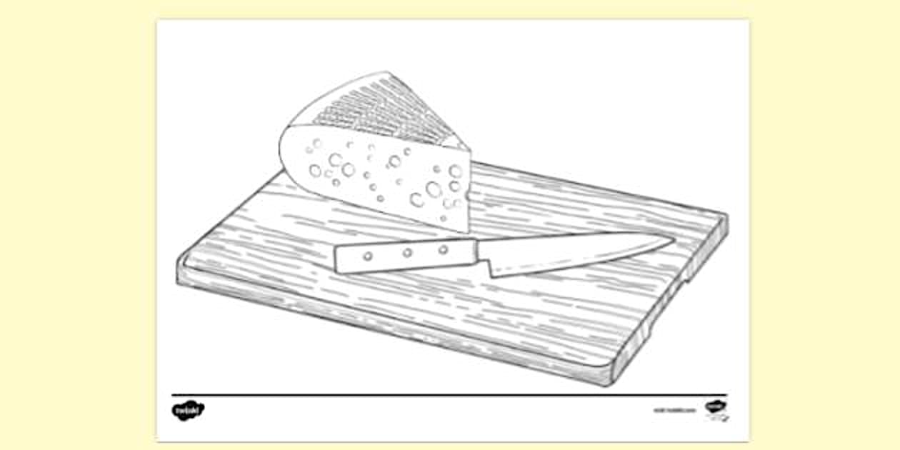 Emmenthal Cheese Colouring Sheet (Hecho por educadores)
