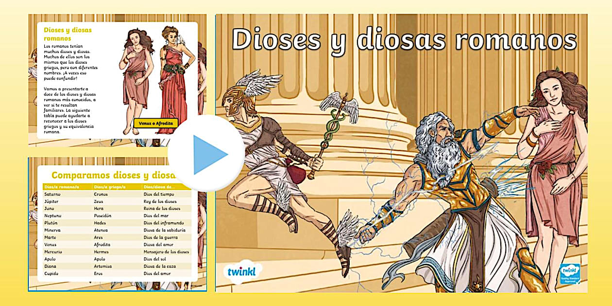 Presentación: Dioses y diosas romanos - Twinkl