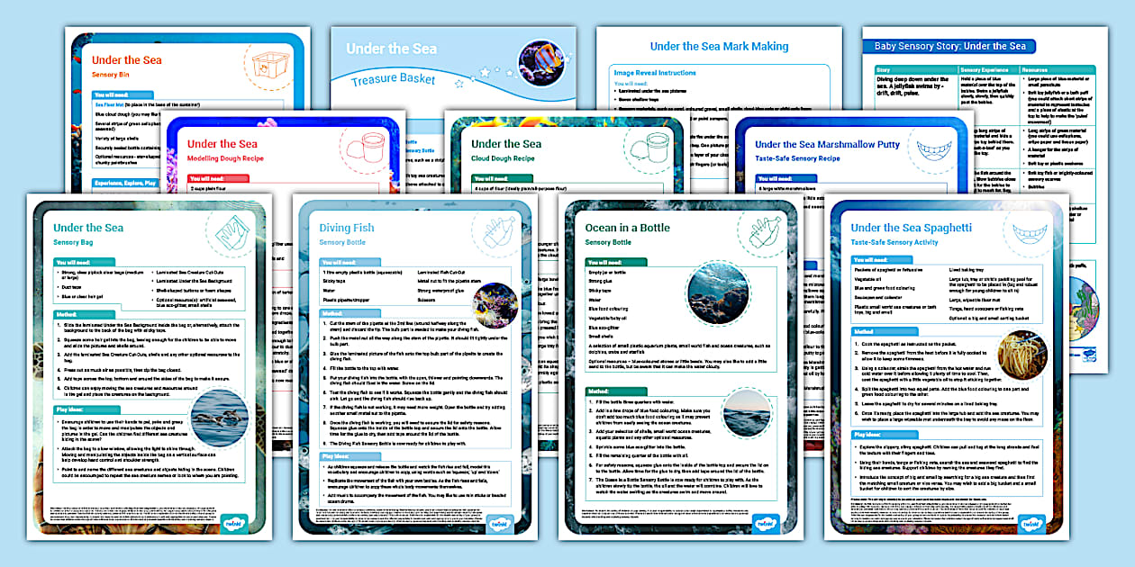 Under the Sea Sensory Activities Pack | Birth to Two |Twinkl