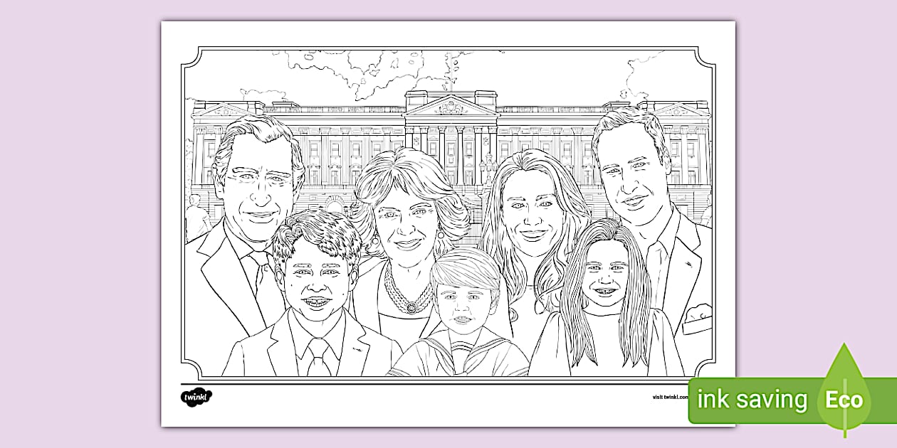 Royal Family Colouring Page | The Royal Family - KS1