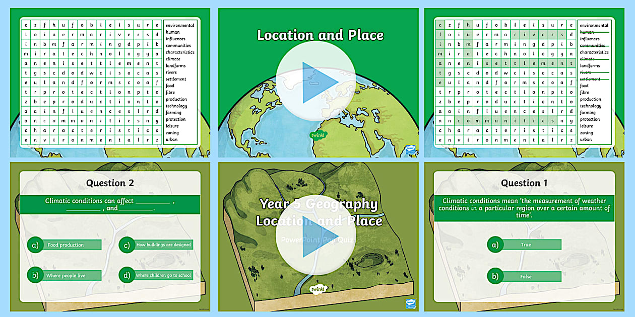 Location and Place Interactive Activity Pack - Twinkl