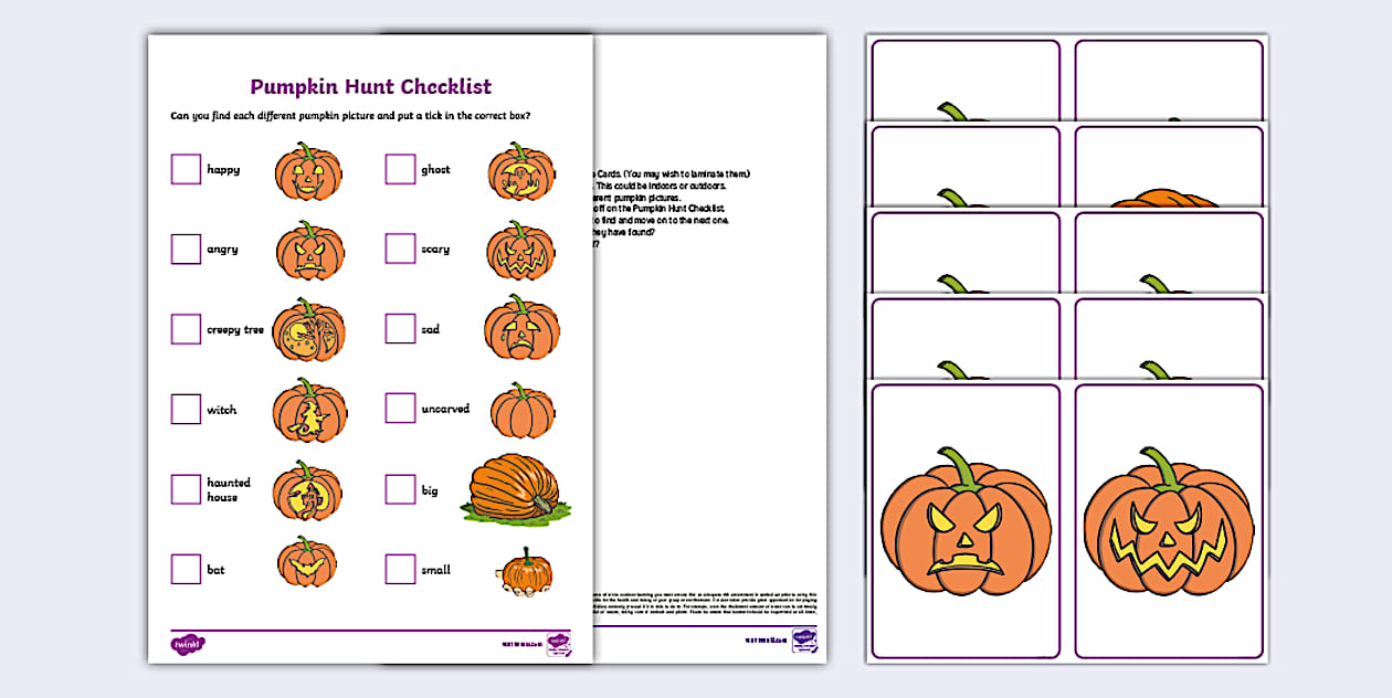 Pumpkin Hunt Activity - KS1 (teacher made) - Twinkl