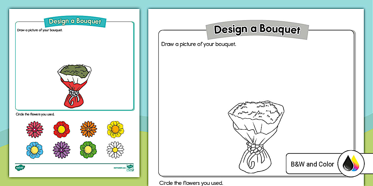 Flower Shop Dramatic Play Design a Bouquet Worksheet