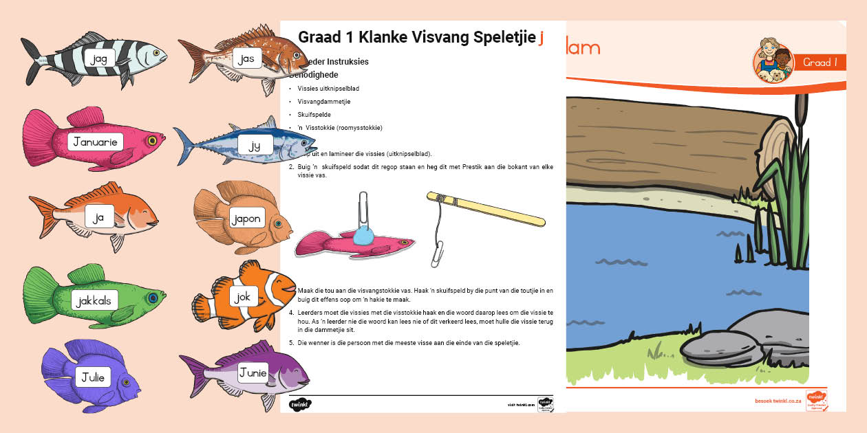 Graad 1 Klanke Drukbare Speletjie j (teacher made) - Twinkl
