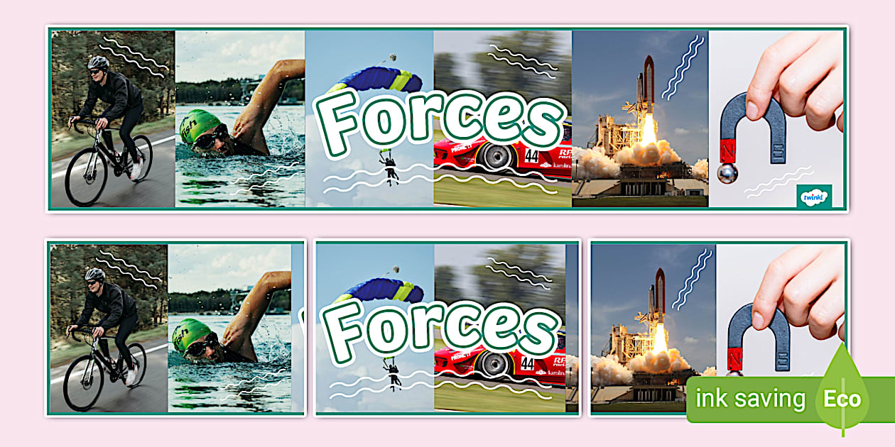Forces Photo Display Banner - Forces - KS2 (teacher made)