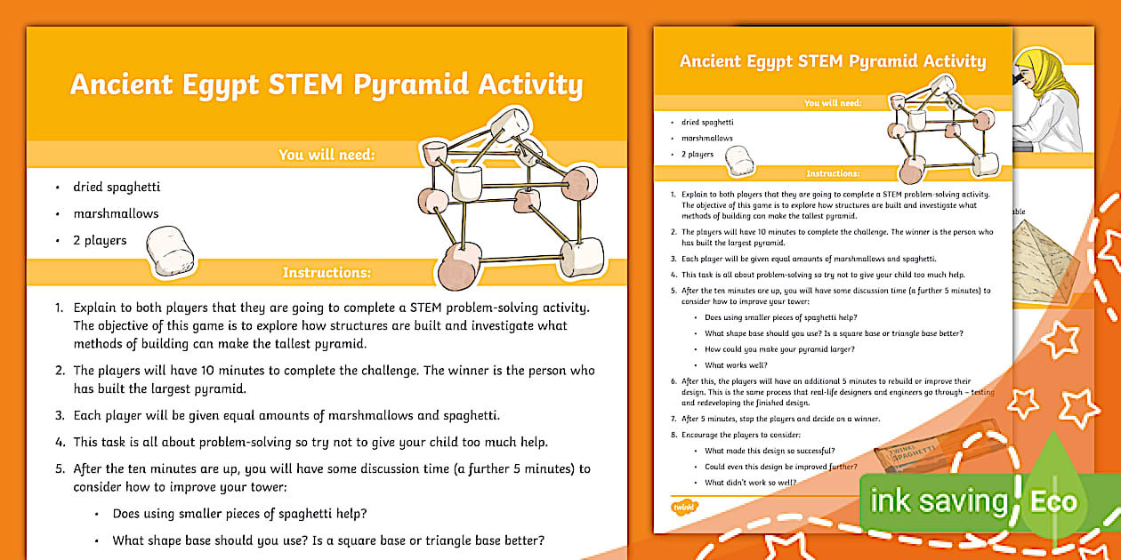 Ancient Egypt Pyramid STEM Activity (Teacher-Made) - Twinkl