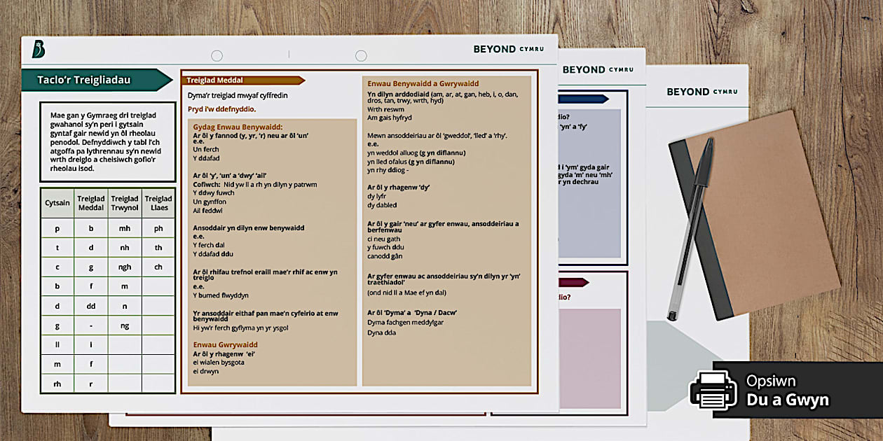 Mat Gweithgaredd: Taclo'r Treigladau (teacher made) - Twinkl