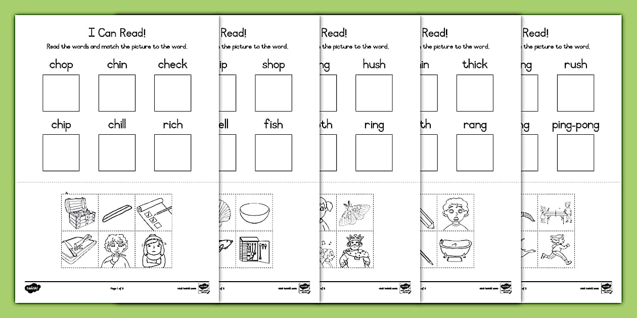 I Can Read Phase 3 Consonant Digraph Words Worksheet / Worksheet