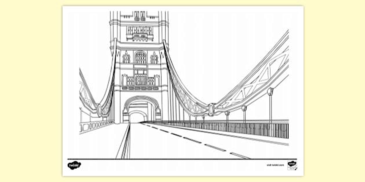 London Tower Bridge Colouring Sheet | Colouring Sheets