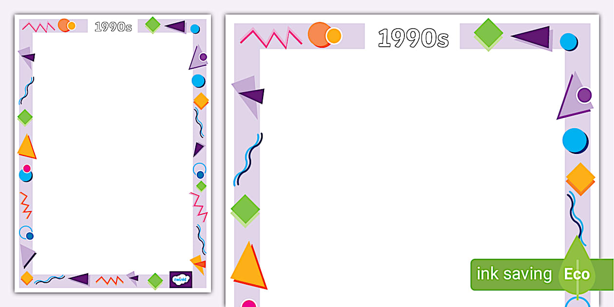 1990s Poster Template (teacher made) - Twinkl