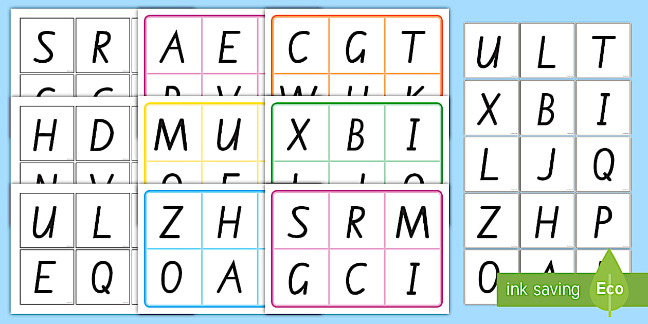 Dyslexic Upper Case Alphabet Bingo (teacher made) - Twinkl